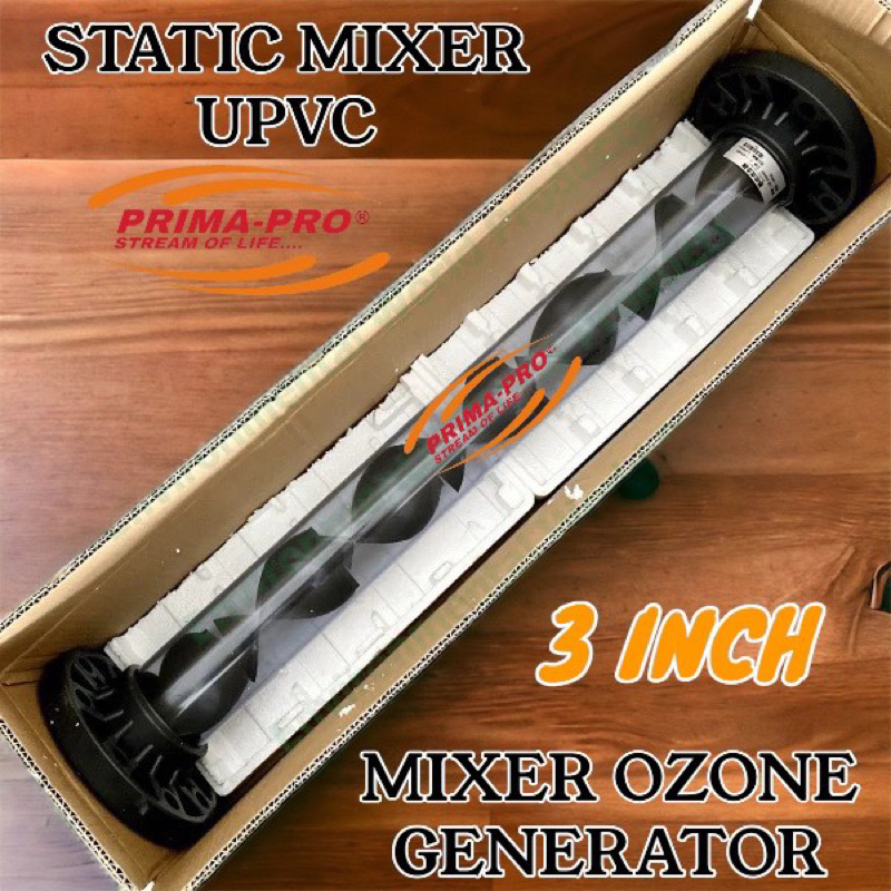 Jual Statis Mixer ozone 3inch static mixer ozone 3in bahan PVDF ...