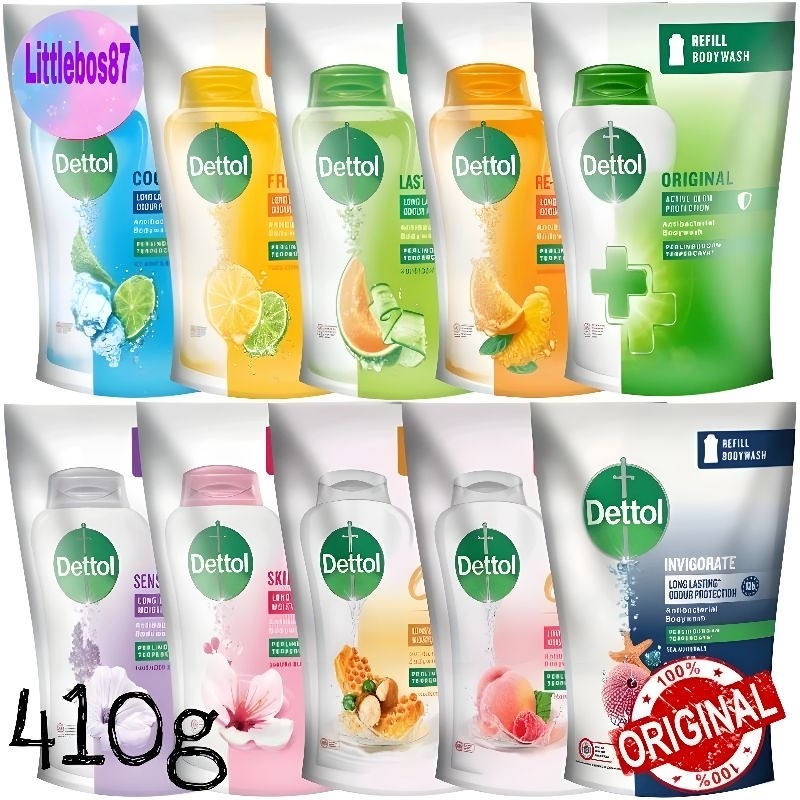 Jual [[TERMURAH]] Dettol Body Wash 410ml Sabun Mandi Cair Anti Bakteri 410 gr Bodywash Refill ...