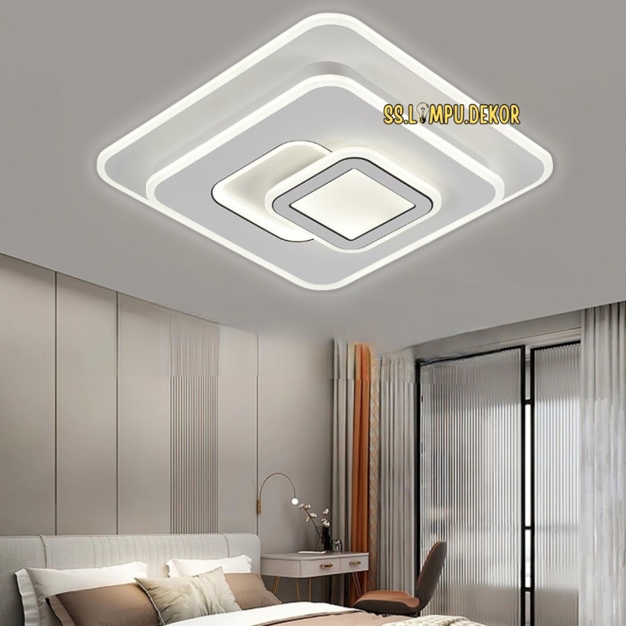 Jual Lampu Hias Plafon LED Minimalis Kotak 3 warna modern | Shopee ...