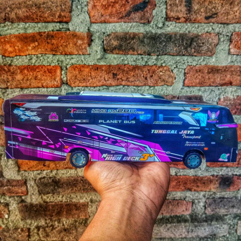 Jual Miniatur Bus DEEP PURPLE TUNGGAL JAYA 1/50 | PahleviJR | Shopee ...