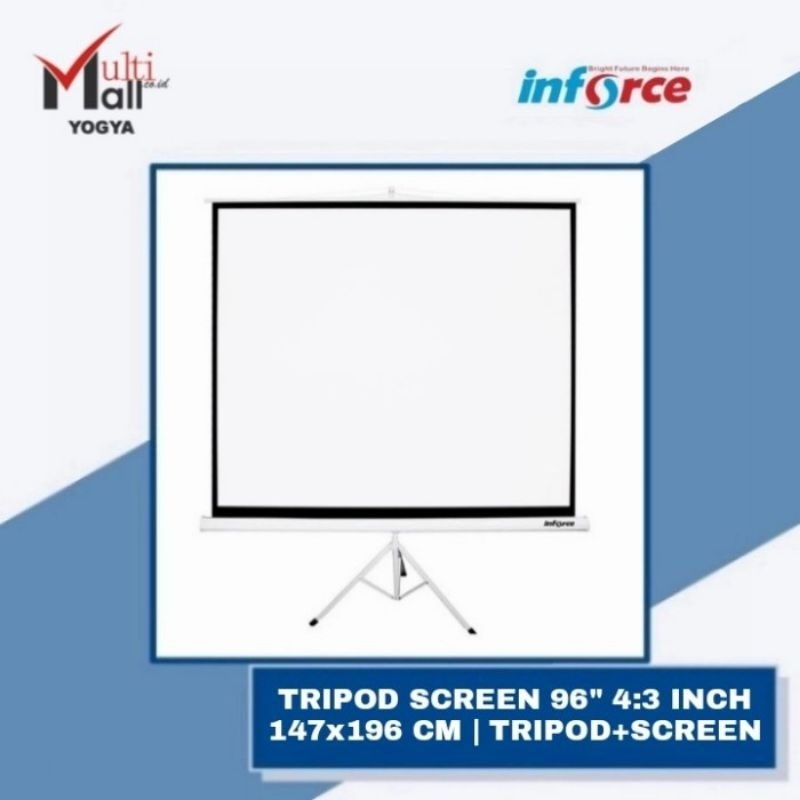 Jual Inforce Tripod Screen 96" 4:3 (1470x1960) Include Tripod + Layar ...