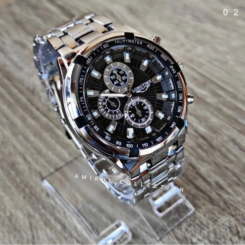Jual [COD]JAM TANGAN PRIA LONGTIME ORIGINAL STAINLESS STEEL//JAM TANGAN ...