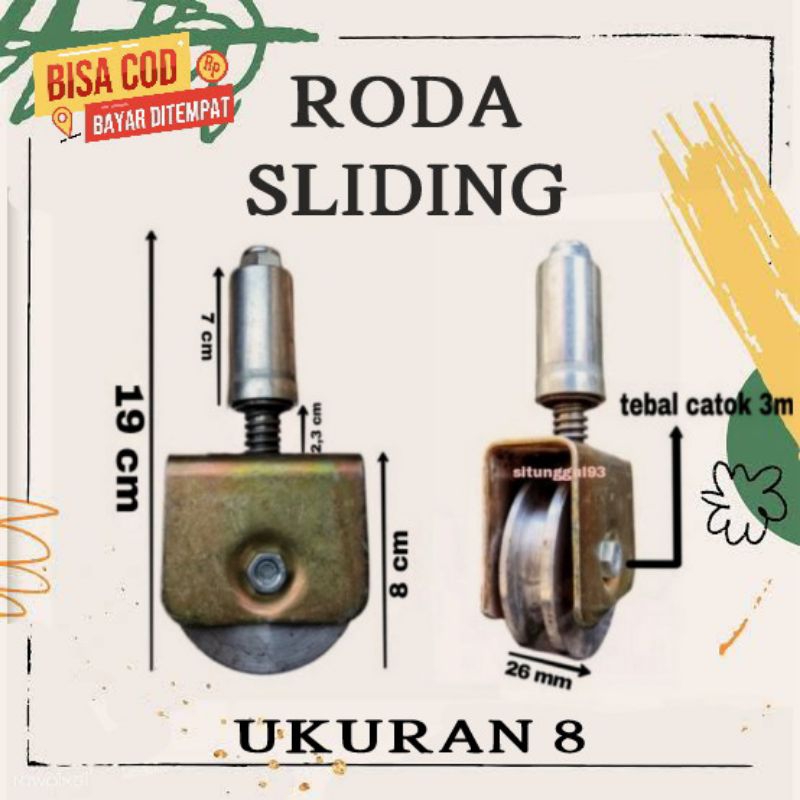 Jual Roda sliding super besi ukuran 8 | Shopee Indonesia
