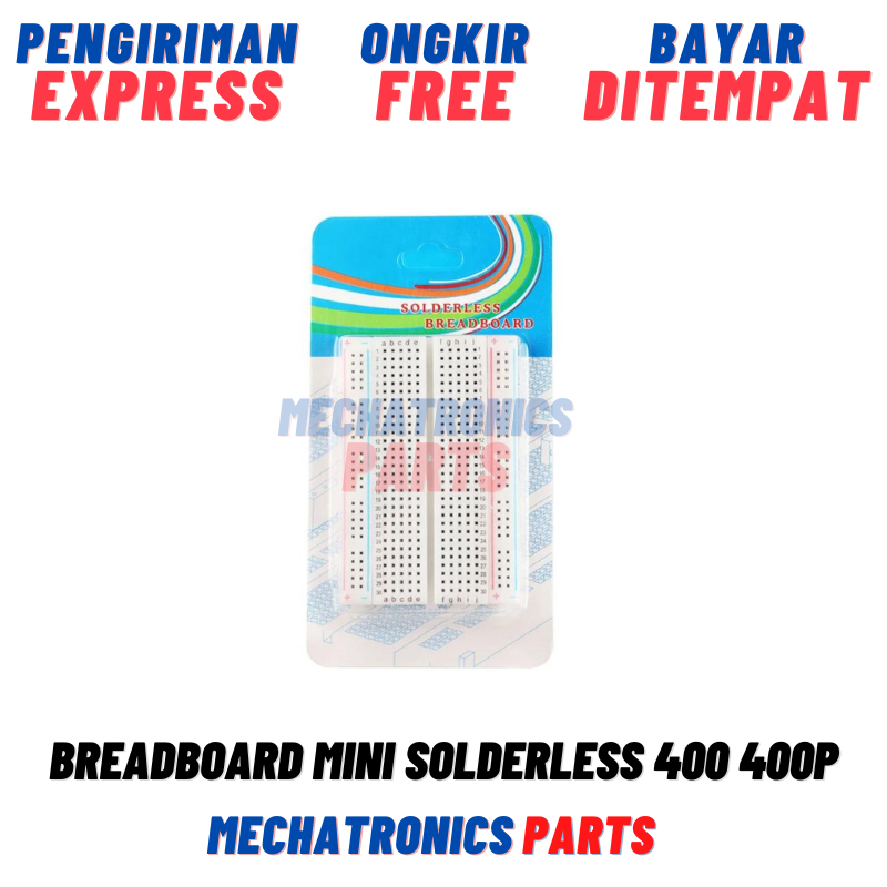 Jual BREADBOARD MINI SOLDERLESS 400 400P | Shopee Indonesia