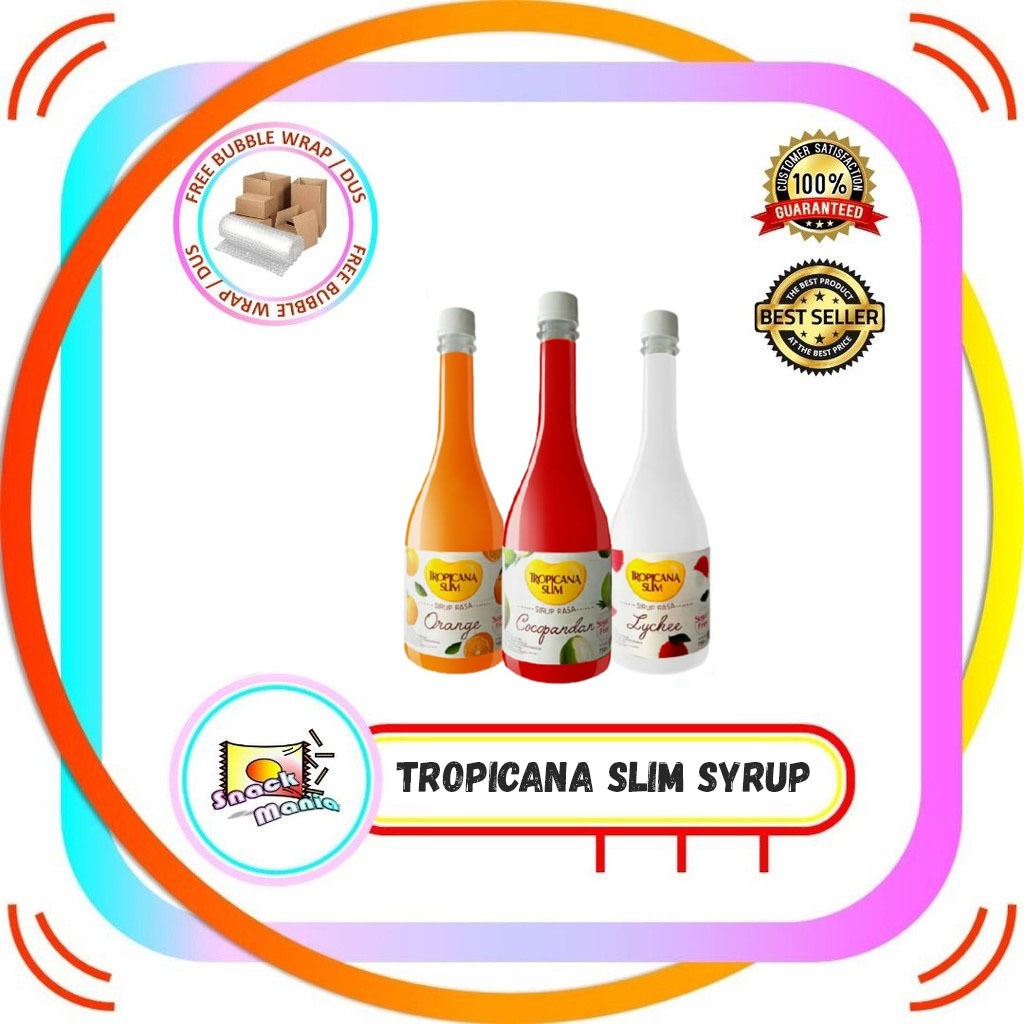 Jual Tropicana Slim Syrup Sugar Free Orange - Lychee - Cocopandan 750ml ...