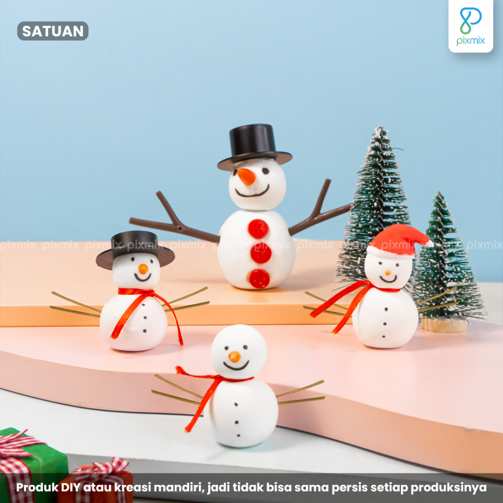 Jual Props Properti Foto Produk Natal / Snowman / Boneka Salju Pixmix ...