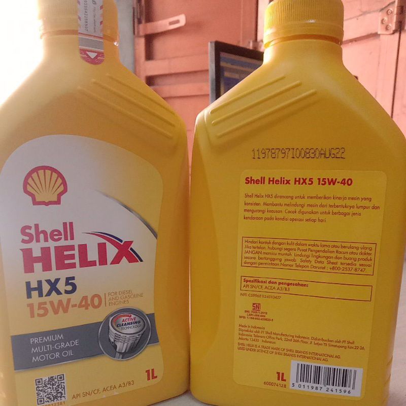 Jual OLI SHELL HELIX HX5 15W - 40 1L | Shopee Indonesia