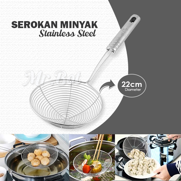 Jual Serokan Saringan Minyak Penggorengan Laba-Laba Stainless Steel ...