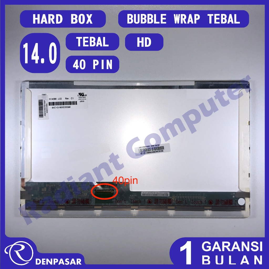 Jual LCD LED Asus N46 N46V N46VB N46VJ N46VM N46VZ N82 N82J N82JG N82JQ ...