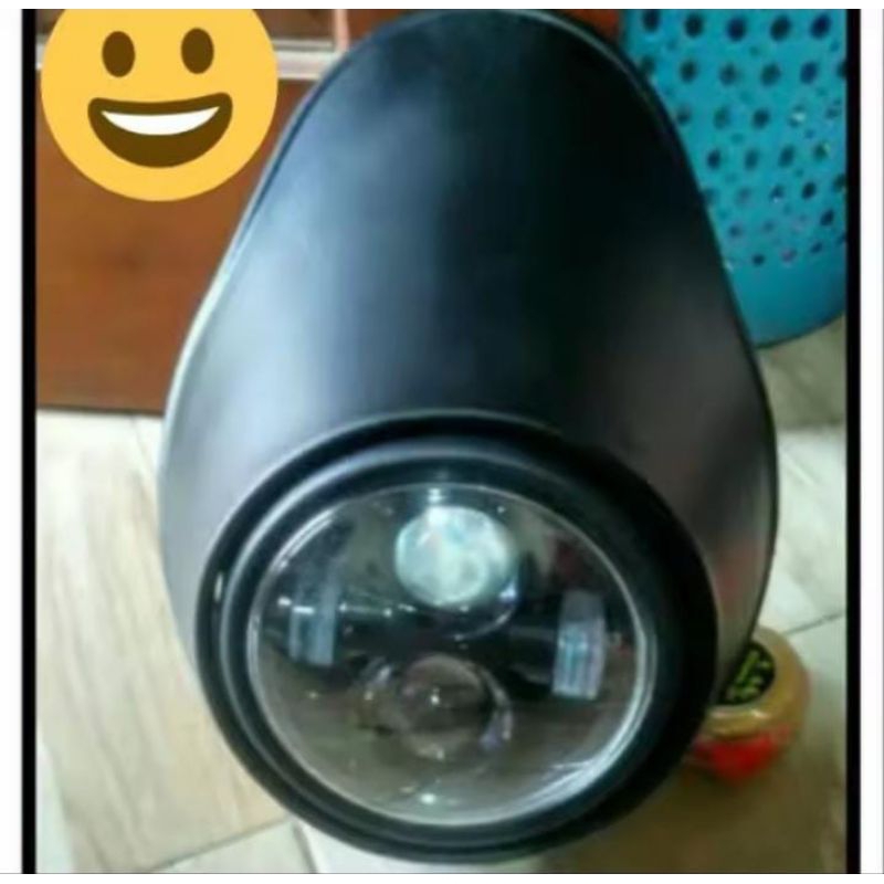 Jual Cover Lampu Topi Lampu Caferacer Ready 5 dan 7 inch | Shopee Indonesia