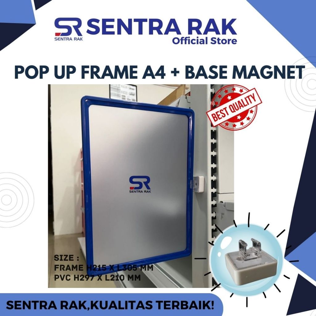 Jual Pop Up Frame Promo A4 + Base Magnet for Pop Up Frame -Stand Promosi Toko | Shopee Indonesia