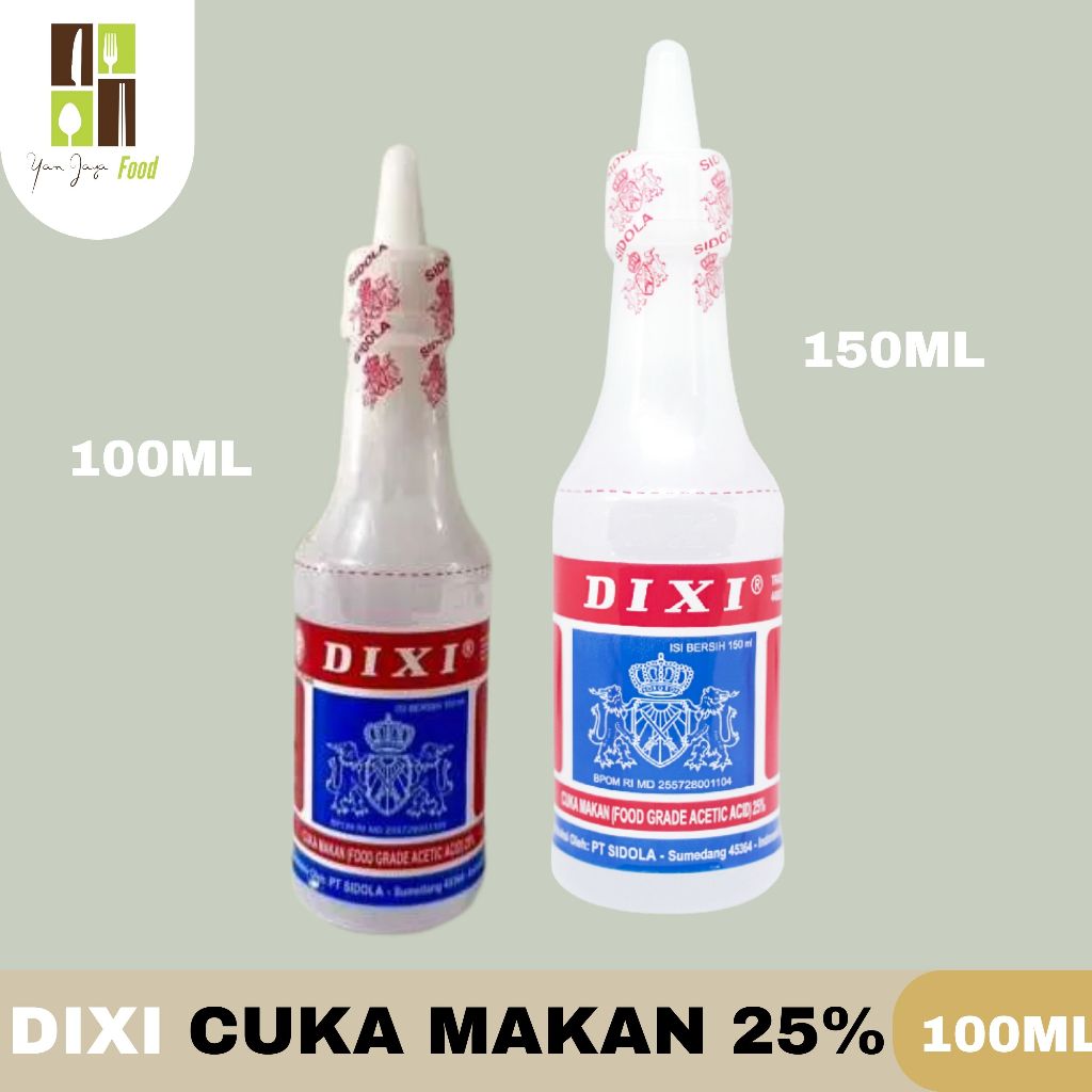 Jual Dixi Cuka Makan / Cuka Dixi 25 % / Kemasan Botol Kecil 100ml / 150ml | Shopee Indonesia