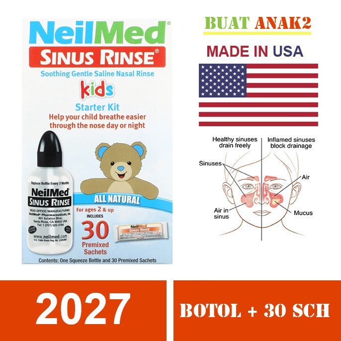 Jual NEILMED SINUS RINSE PEDIATRIC STARTER KIT 30 SACHETS | Shopee ...