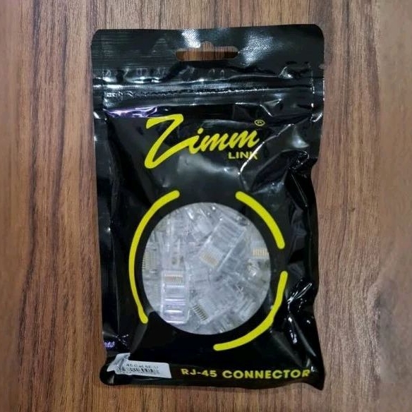 Jual CONNECTOR RJ45 ZIMMLINK CAT 5 ANTI GAGAL | Shopee Indonesia