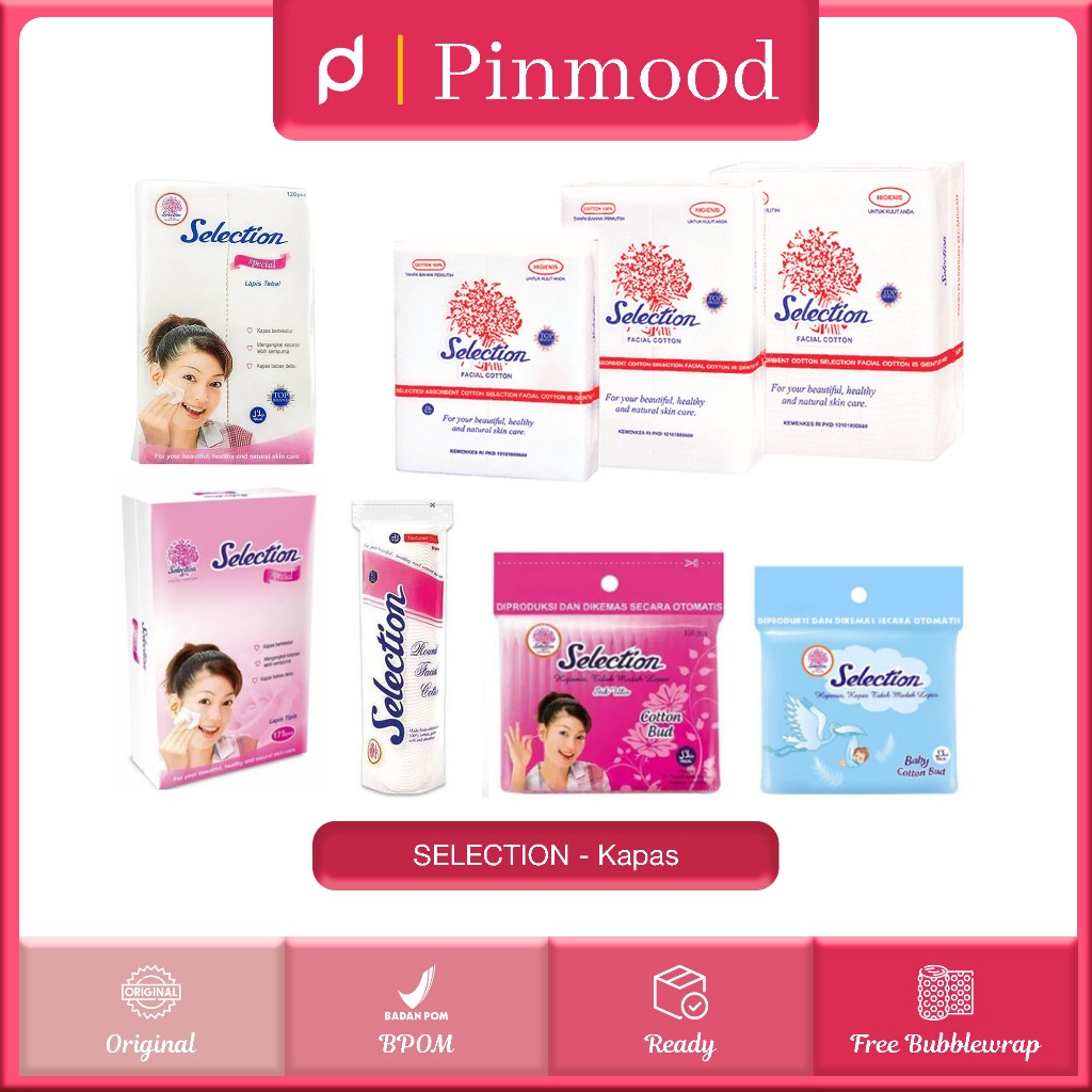 Jual SELECTION - KAPAS - Facial Cotton Kapas Tebal & Tipis | Cotton ...