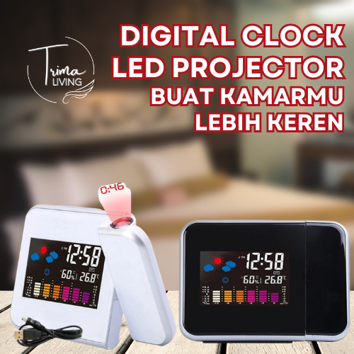 Jual TRIMA DIGITAL LED PROJECTOR CLOCK JAM DIGITAL PROYEKTOR DINDING ...