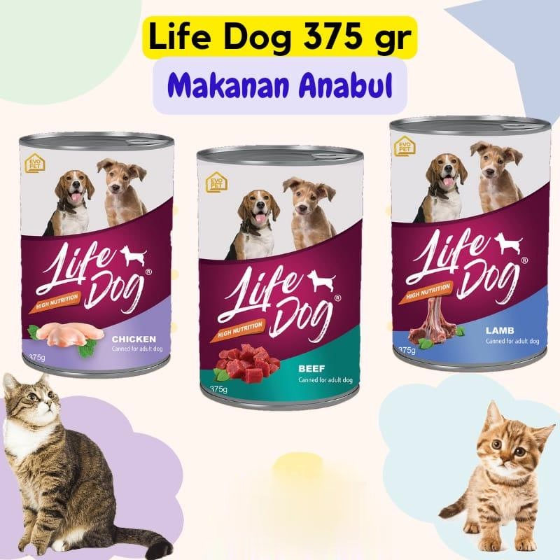 Jual LIFE DOG 375gr - Makanan Anjing Basah Petopia Kaleng Lifedog 375 ...