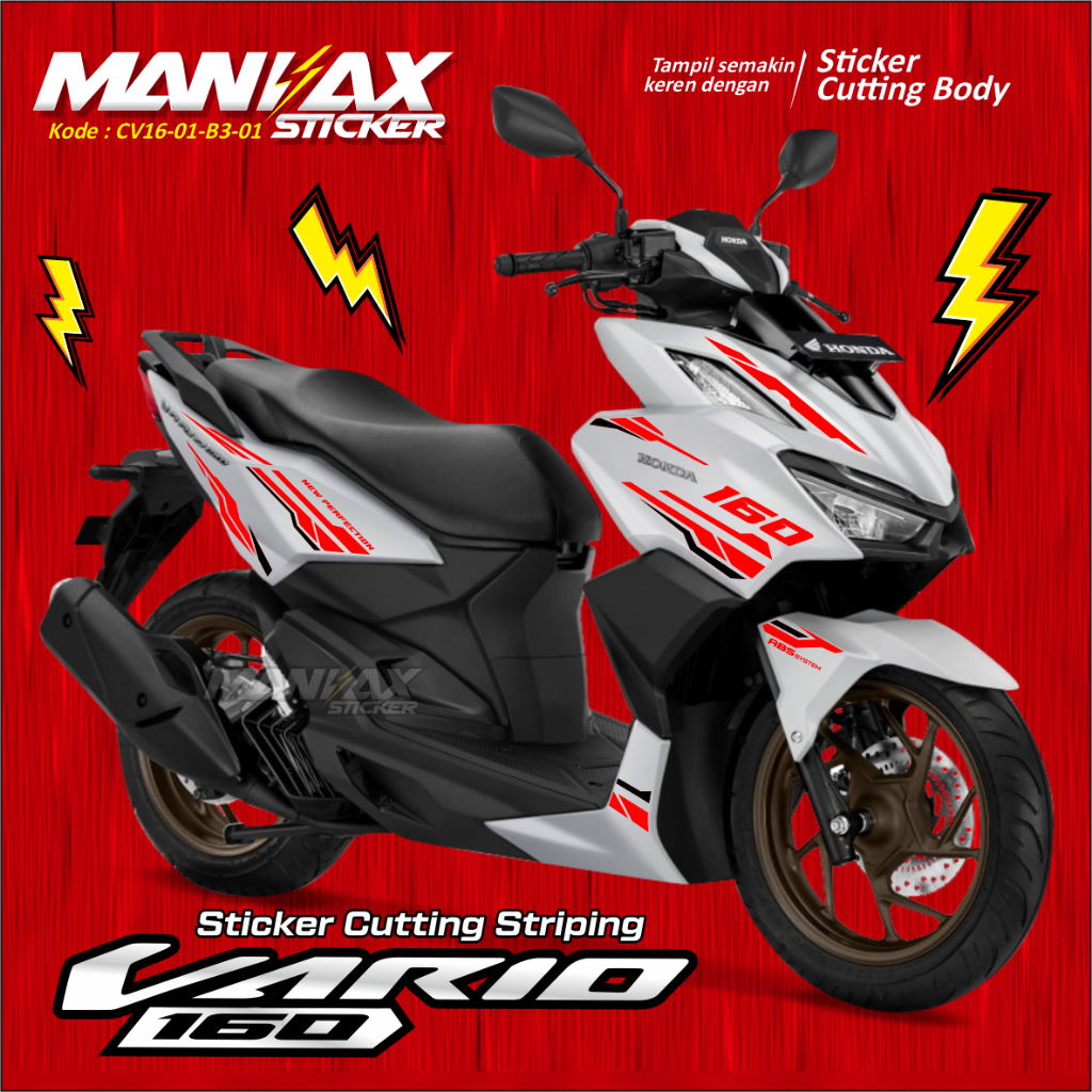 Jual Cutting Sticker Vario 160 - Striping Stiker HONDA NEW VARIO 160 ...