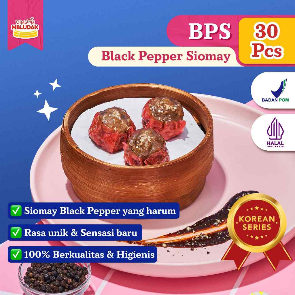Jual Dimsum Mbludak Black Pepper Siomay Frozen Dimsum Korean Series ...