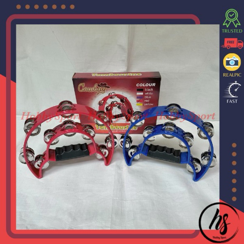 Jual Tamborin Cowboy Double Ring Krincingan Tambourine Sabit Kecrekan ...