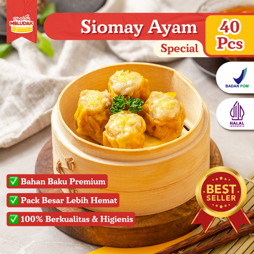 Jual Dimsum Mbludak Siomay Ayam Frozen Dimsum Special Halal 40 Pcs ...