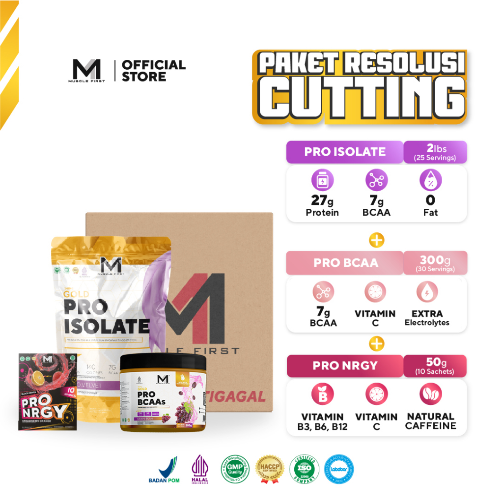 Jual [BUNDLE] MUSCLE FIRST Pro Isolate 2lbs + Pro BCAA 300gr + Pro NRGY ...