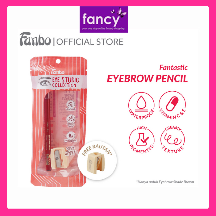 Jual Fanbo Pensil Alis Coklat (Eyebrow) RED Fantastic | Shopee Indonesia