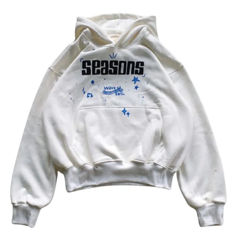 Jual Hoodie Rework handmade "Seasons-wave to earth" | Shopee Indonesia