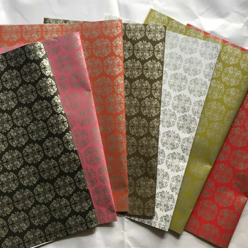 Jual Kertas Kado Motif Batik Songket Silver / Kertas Kado Batik Songket ...