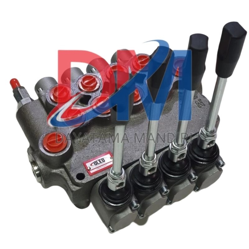 Jual P80 4P HAND CONTROL VALVE 4 TUAS / HAND VALVE HIDROLIK 80 LPM DRAT ...