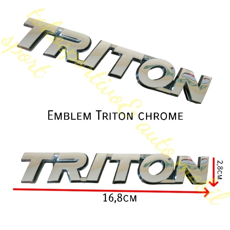 Jual EMBLEM LOGO TULISAN MITSUBISHI TRITON CHROME | Shopee Indonesia