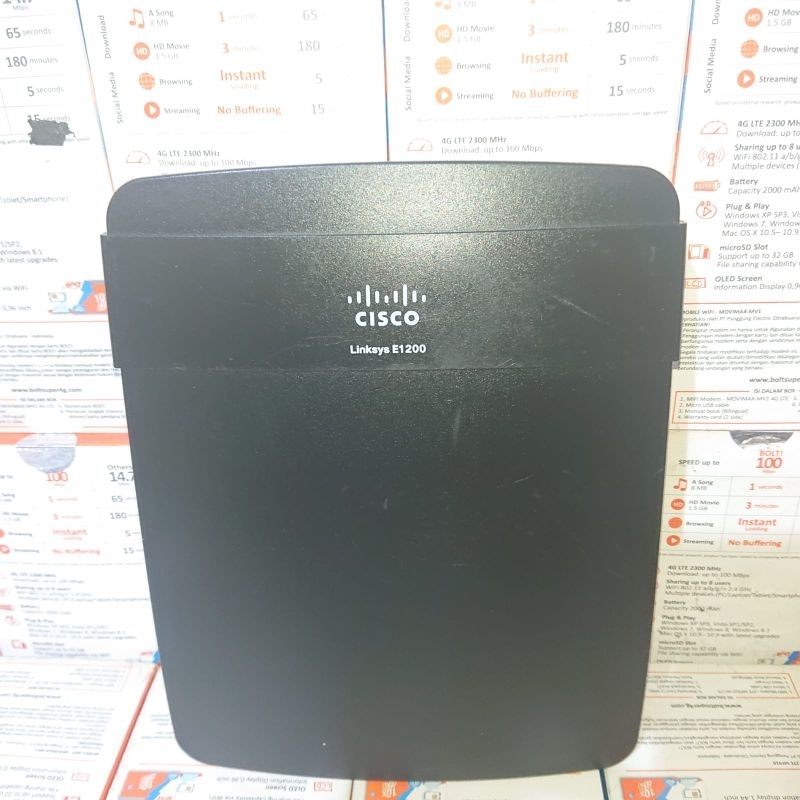 Jual CISCO LINKSYS E1200 (Router No Adaptor) Wireless Router 300Mbps ...