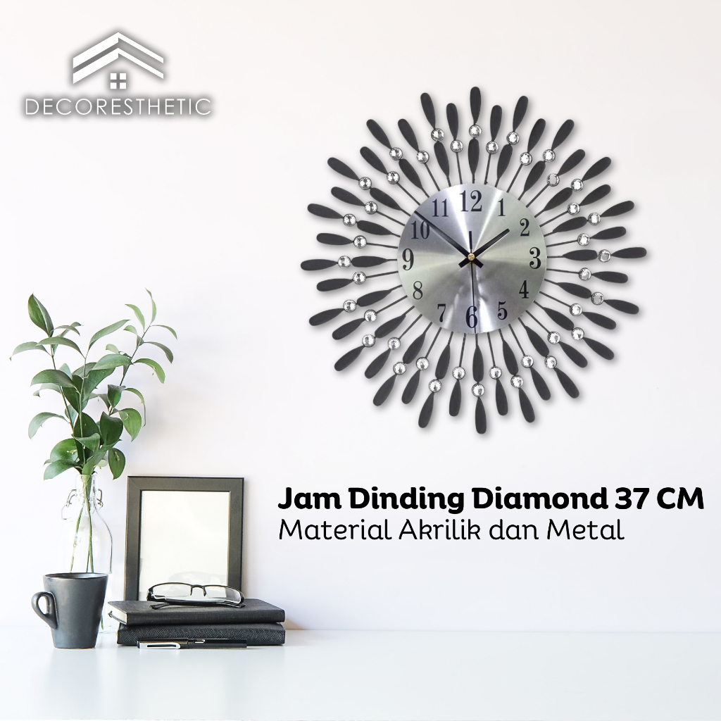 Jual Jam Dinding Luxury Mewah Hias Dekorasi Kamar Ruangan Modern ...