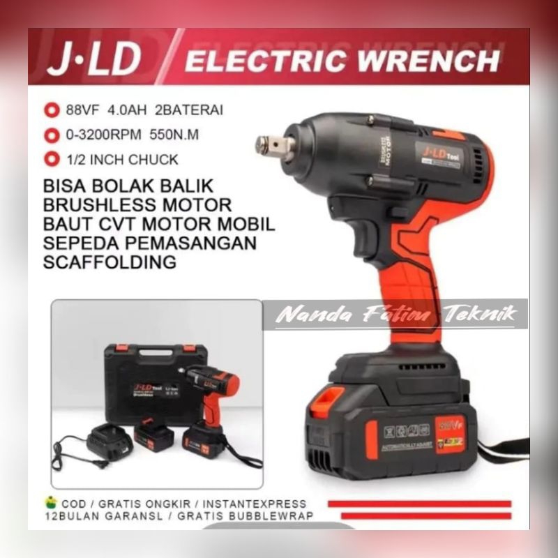 Jual Mesin pembuka baut ORIGINAL Impact JUMBO JLD 650 Nm 88 volt untuk ...