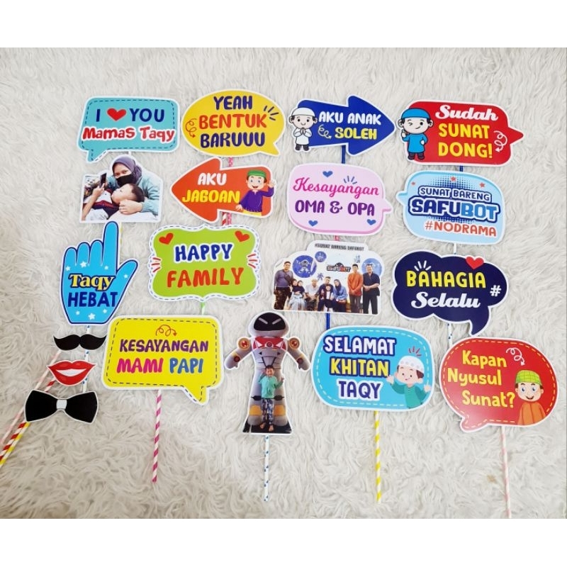 Jual Acc Photobooth Tasyakuran Khitan Custom/ Photobooth Props Khitan ...