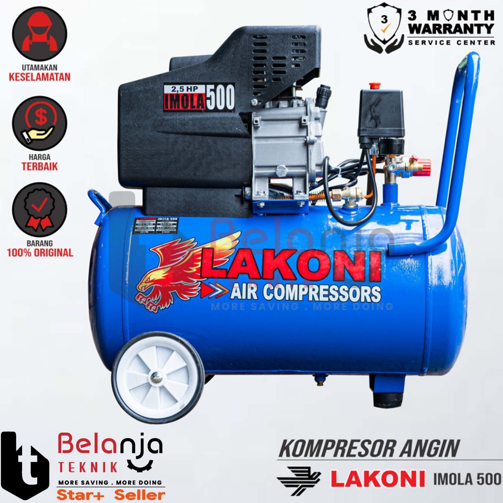 Jual Lakoni Imola 500 2.5 Hp Compressor Udara Kompresor Portable 2 1/2 ...