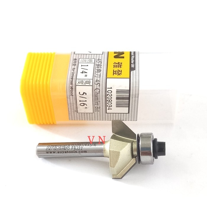 Jual Mata Router/Profil 8 mm ( 1/4 x 5/16 ) CHAMFER BITS 45 Derajat ...