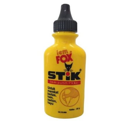 Jual Lem Fox Stik PVAc Botol Kuning 60 gr | Shopee Indonesia
