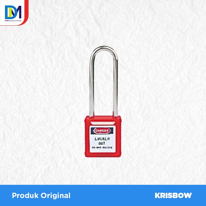Jual Padlock Gembok Long Shackle Steel - Merah Krisbow Produk Original ...