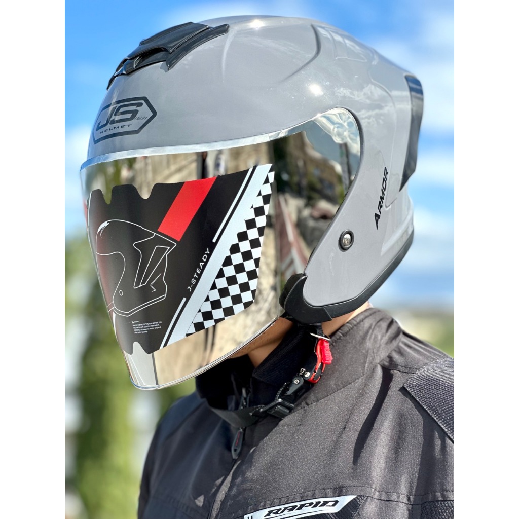 Jual Helm Js Armor Halfface Solid Motif Paket Ganteng Sni | Shopee ...