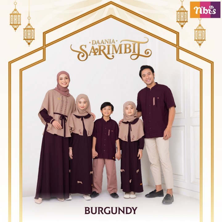 Jual Daania Burgundy PROMO Sarimbit Keluarga Nibras Best Seller 2023 ...