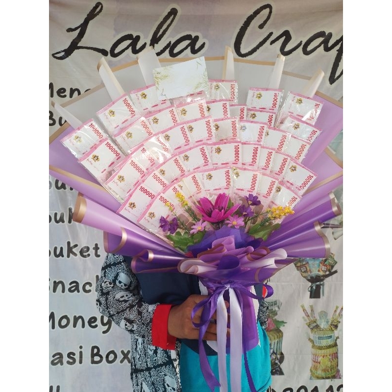 Jual Buket uang mainan 40-50 slot/ buket jumbo/ buket ulang tahun ...