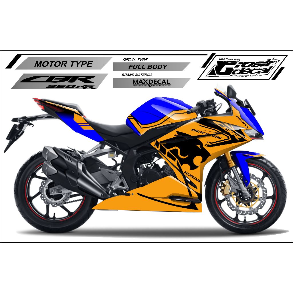 Jual sticker DECAL CBR 250RR NEW KEREN FULL BODY STICKER CBR 250 NEW ...
