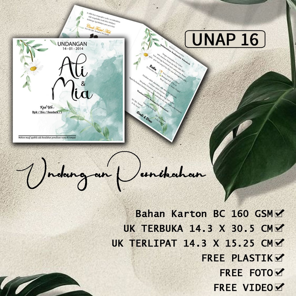 Jual UNAAP 16 UNDANGAN PERNIKAHAN - NIKAH - NIKAHAN - UNDANGAN SUNAT ...