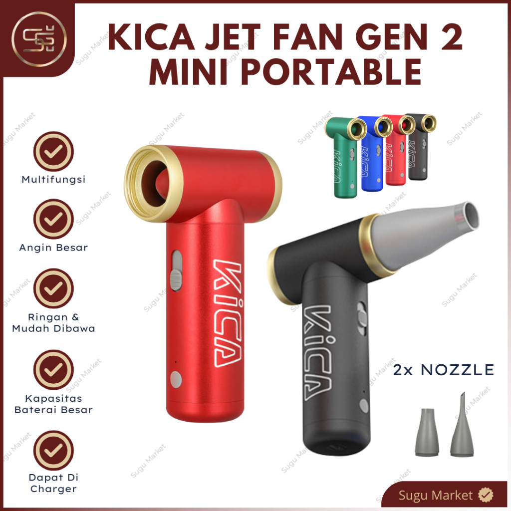 Jual Kica JetFan 2 Turbo Fan Mini Portable Super Strong Wind I Kica Jet ...