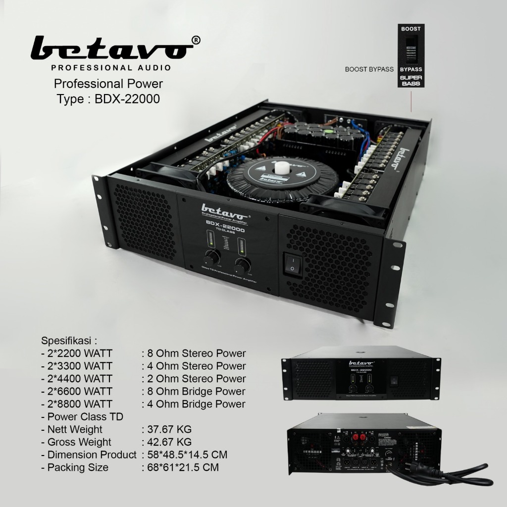 Jual BETAVO BDX 22000 Professional Power BDX22000 | Shopee Indonesia