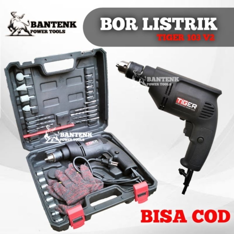 Jual PAKET LENGKAP VARIAN TIGER BOR DAN GERINDA, MESIN BOR LISTRIK 10MM V2, MESIN GERINDA ...