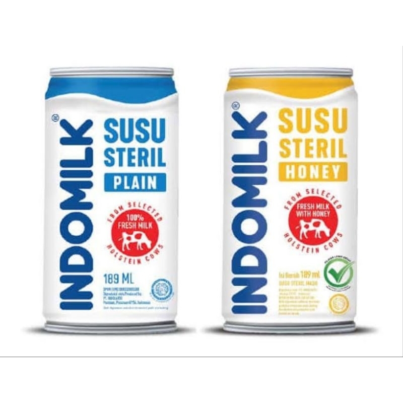 Jual Indomilk Susu Steril Plain dan Honey 189mL | Shopee Indonesia