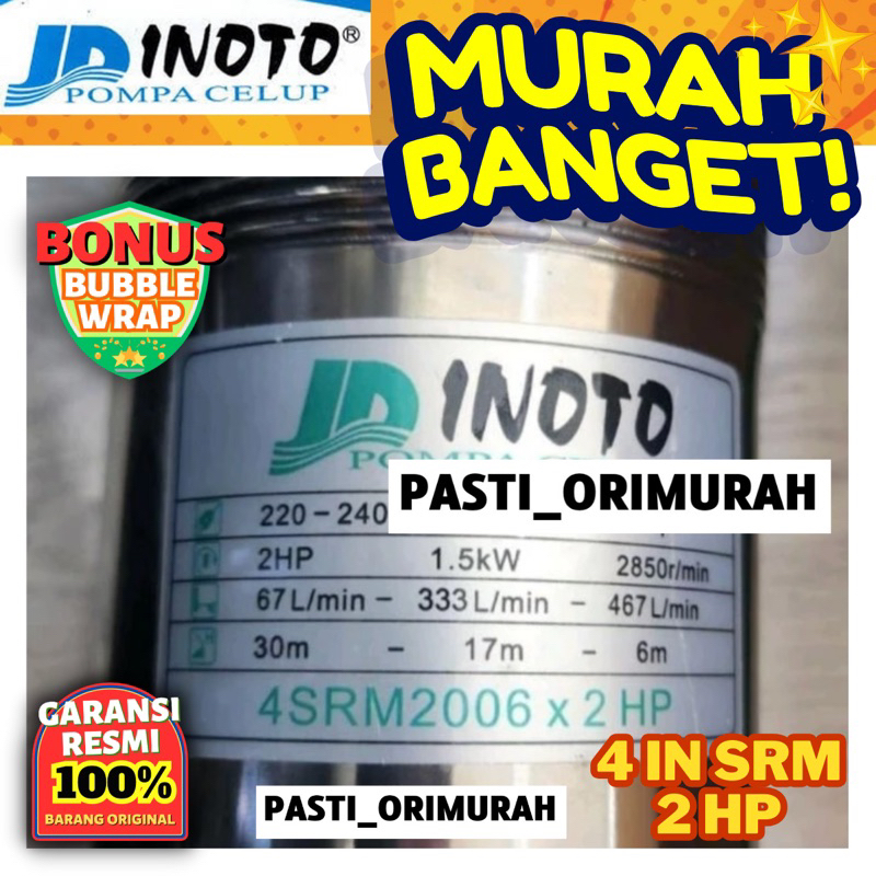 Jual Submersible Pump Inoto 2HP 2 HP + Control Box Pompa Satelit Inoto ...