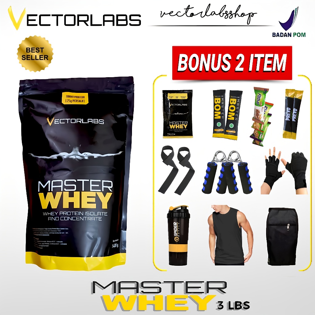 Jual Vectorlabs Master Whey Protein 3 lbs Susu Whey Protein Isolate ...